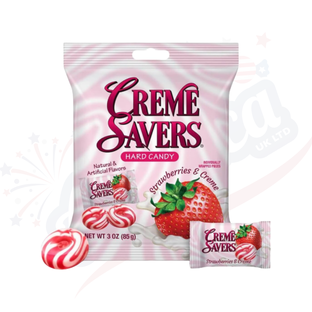 Creme Savers Strawberry & Creme Hard Candy 85g – Candy America