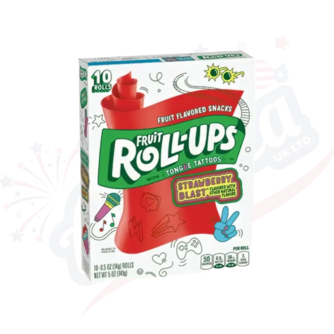 Fruit Roll Ups Strawberry Blast 10 Pack 141g – Candy America