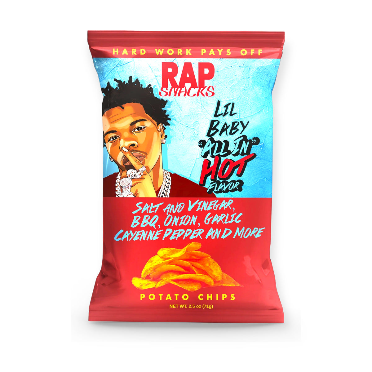 Rap Snacks Lil Baby ALL IN Hot Potato Chips 71g – Candy America