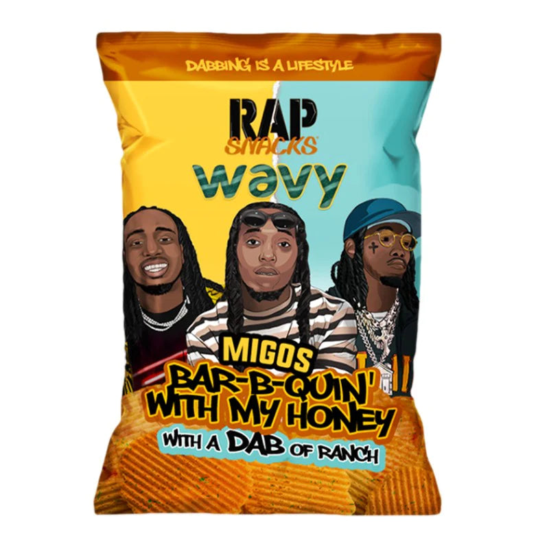 Rap Snacks Migos Honey BBQ Wavy Potato Chips 71g – Candy America