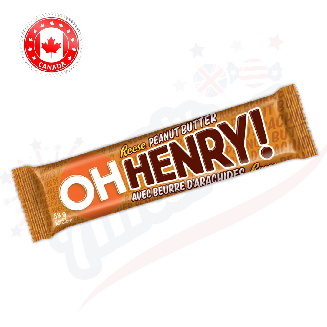 Hershey Oh Henry! With Reese's Peanut Butter 58g (Canada) – Candy America